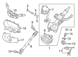 2016-2022 Kia Sportage Steering Shaft Universal Joint 56400 D3000 | TascaParts.com