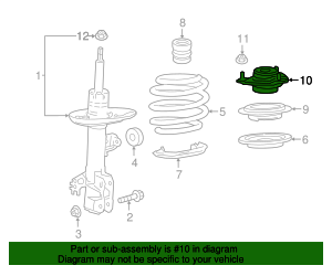2018-2024 Toyota Strut Mount 48609-06390 | Toyota Parts Express