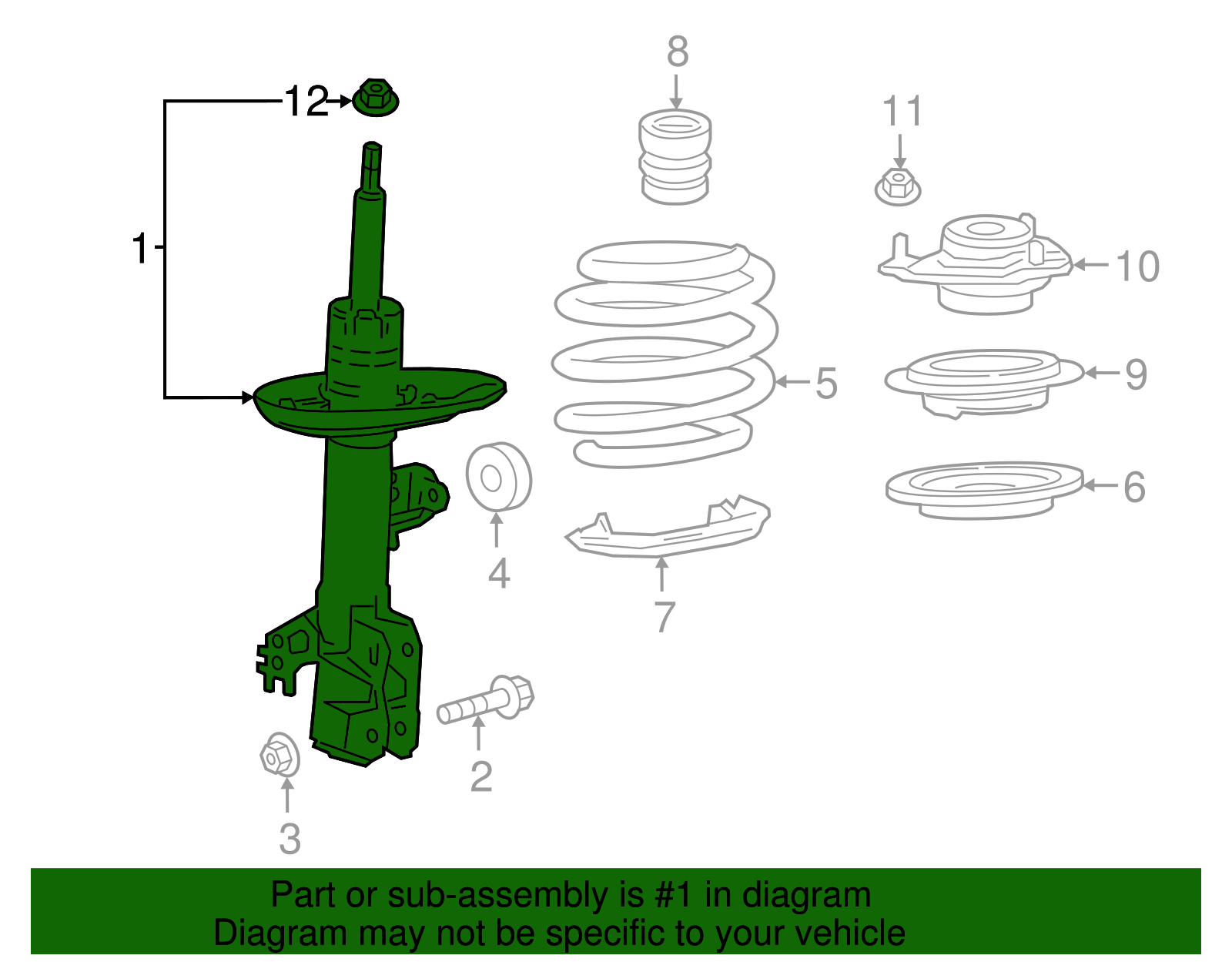 2018-2024 Toyota Camry Suspension Strut 48520-8Z396 | Toyota San Diego ...