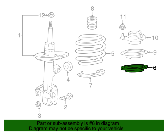 2018-2022 Toyota Coil Spring Insulator 48157-06220 | Toyota Parts Center