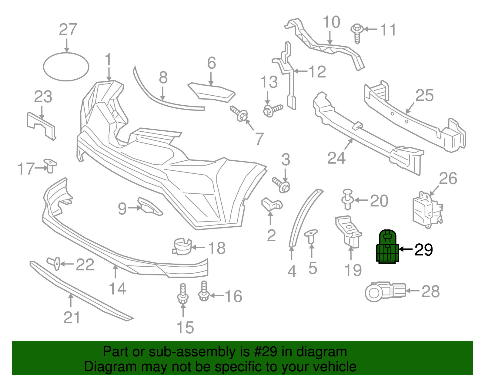 89348-12020 - 2016-2018 Toyota RAV4 - Reverse Sensor Clip | Nucar ...