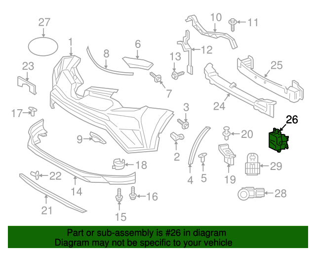 2016-2018 Toyota RAV4 Impact Bar Bracket 52140-42010 | Toyota Parts Center