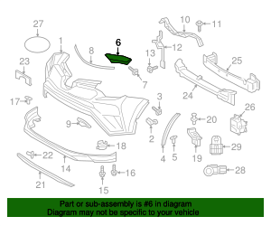 52536-0R060 - Bumper Cover Support Rail (Left, Front) - 2016-2018 ...