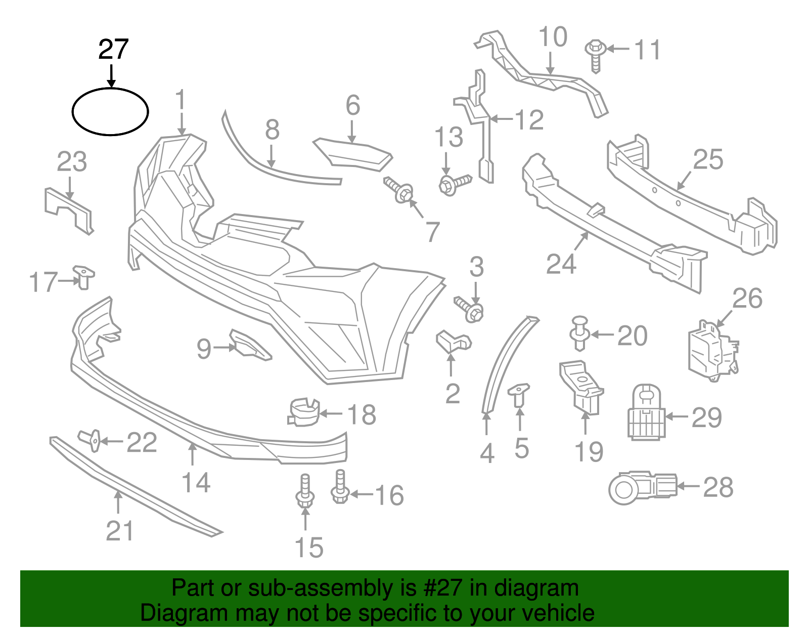 2016-2018 Toyota RAV4 Bumper Cover Emblem (Front) 75301-0R030 | Toyota ...