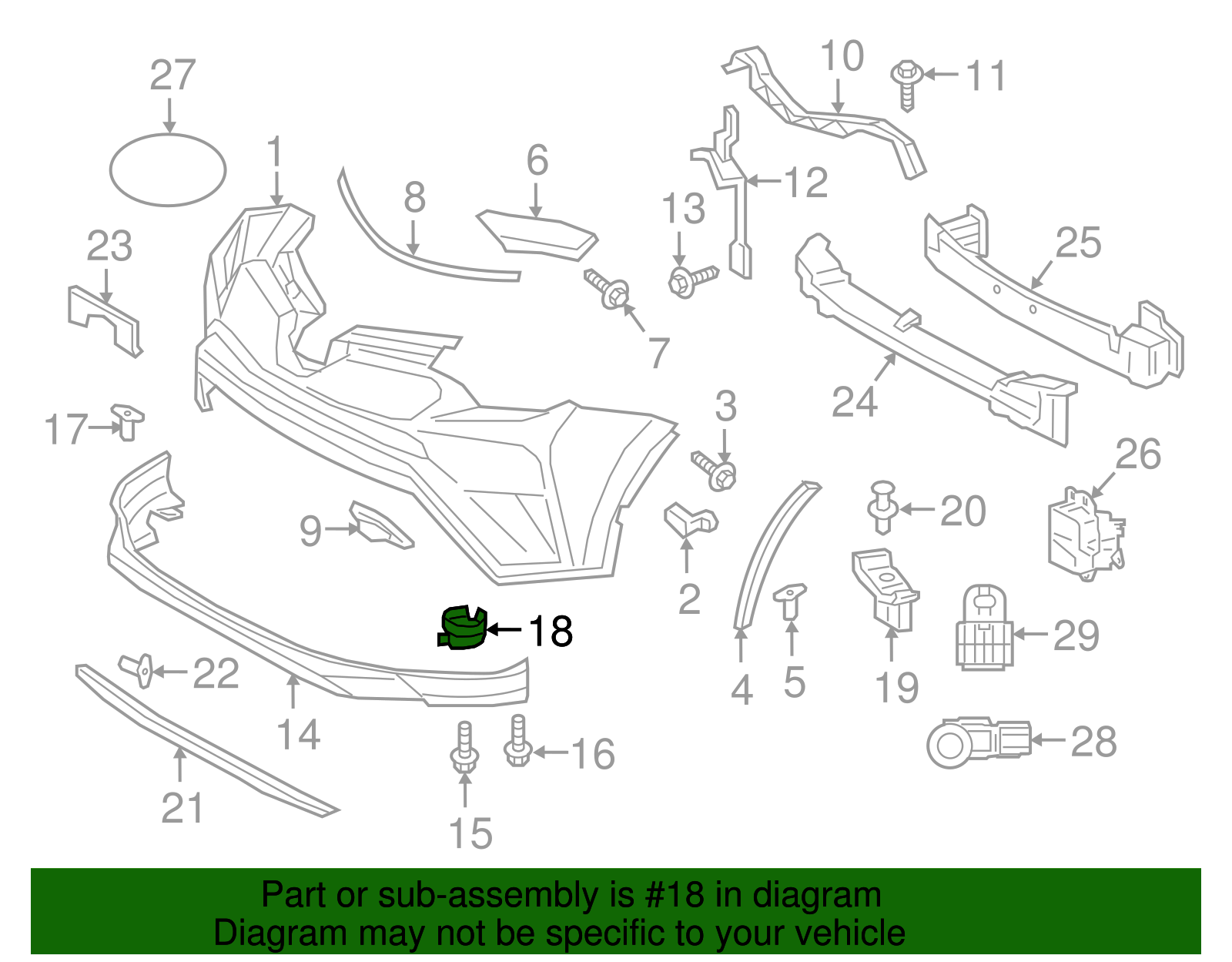 Genuine Toyota Lower Panel Pad part# 52413-0R020 for 2016-2018 Toyota ...