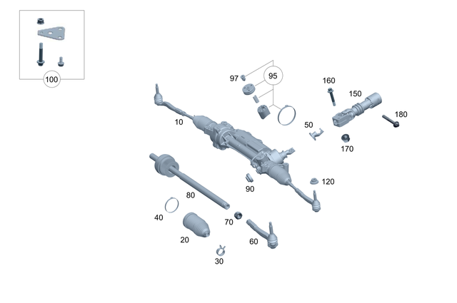 205-460-06-05 - Tie Rod 1995-2023 Mercedes-Benz | Mercedes-Benz USA Parts