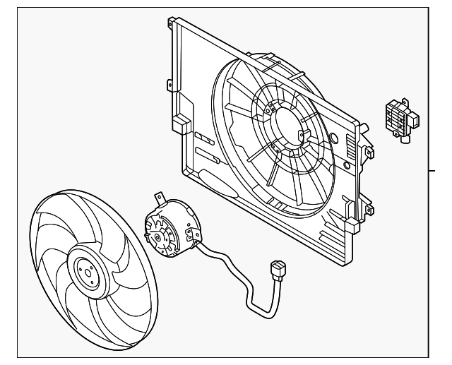 25380-Q5000 - Engine Cooling Fan Assembly 2021-2023 Kia Seltos | Kia ...