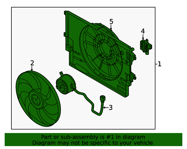 25380-Q5000 - Engine Cooling Fan Assembly 2021-2023 Kia Seltos | Kia ...