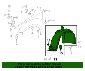 2018-2021 Volkswagen Tiguan Fender Liner 5NA-805-911-AD | OEM Parts Online