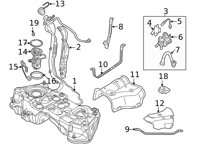 2017-2024 Audi Pressure Sensor 4M0-201-733-C | TascaParts.com