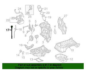 2012-2016 Mercedes-Benz Engine Oil Dipstick 276-010-05-72 | MB OEM Parts