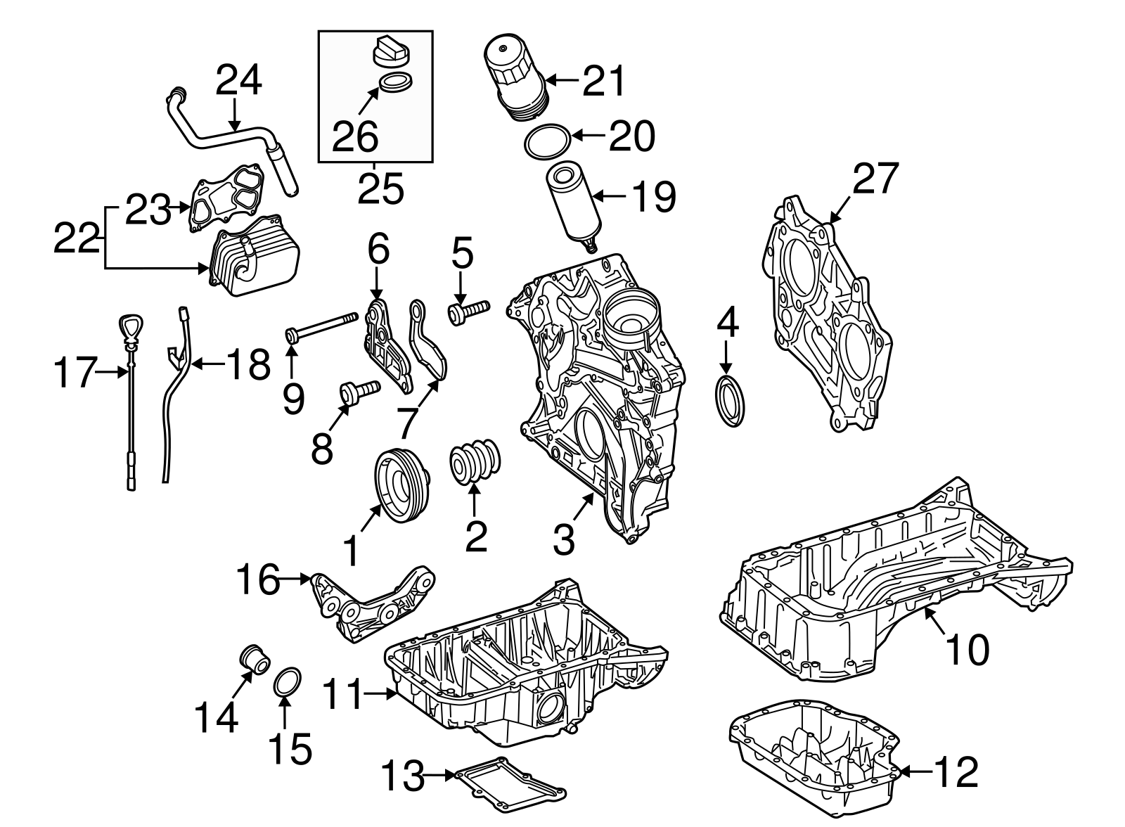 014-997-70-46 - Radial Shaft Sealing Ring Mercedes-Benz USA Parts