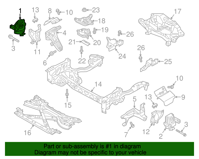 4G0-199-381-LD - Engine Mount 2013-2018 Audi A8 Quattro ...