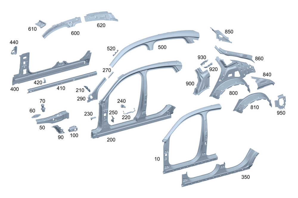 254-630-55-03 - Longitudinal Member 2025 Mercedes-Benz GLC43 AMG ...