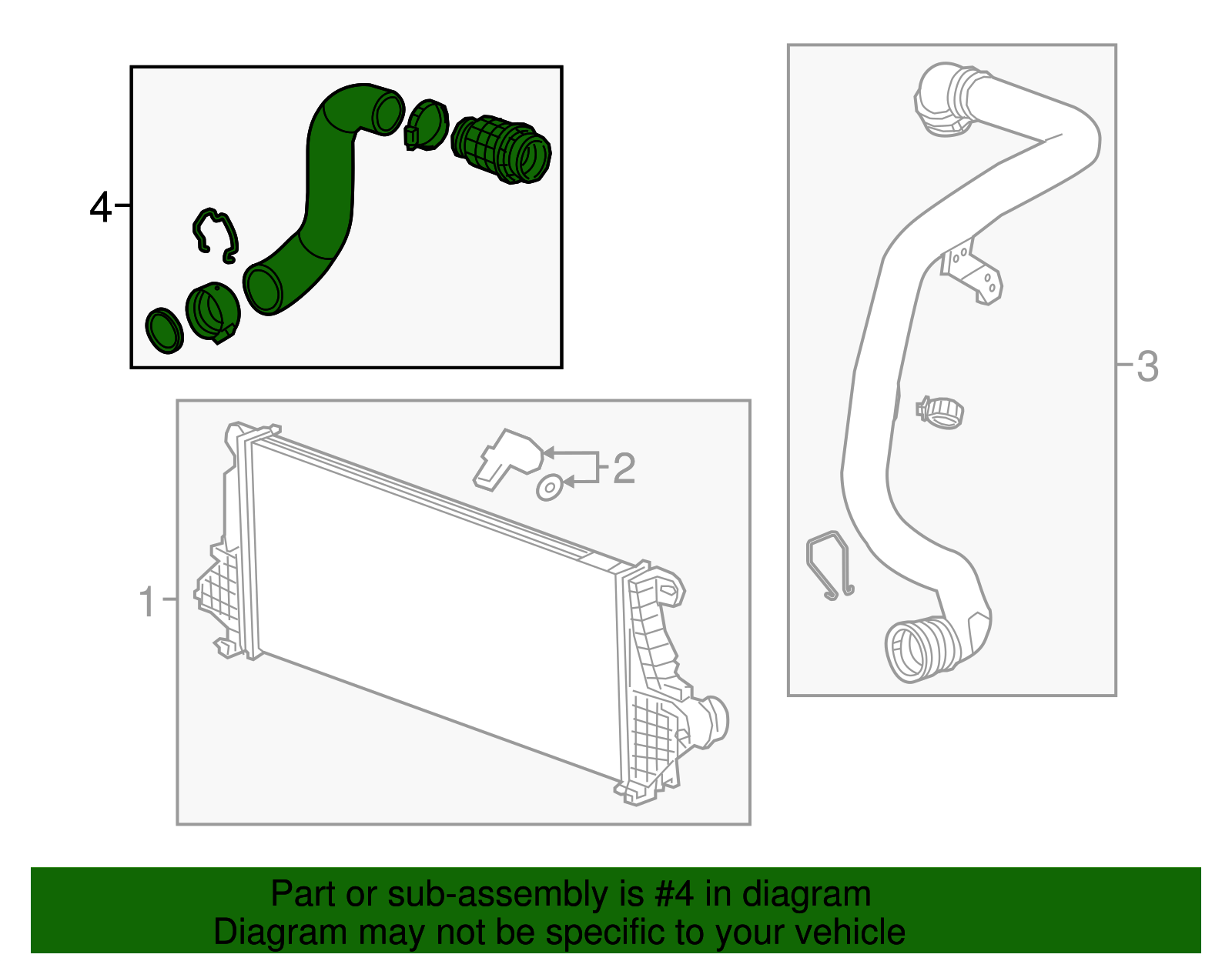 2018-2022 GM Charge Air Cooler Inlet Air Tube 84498032 | OEM Parts Online