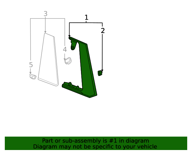 2021-2022 Cadillac Escalade ESV Front Molding 84959518 | GMPartsDirect.com