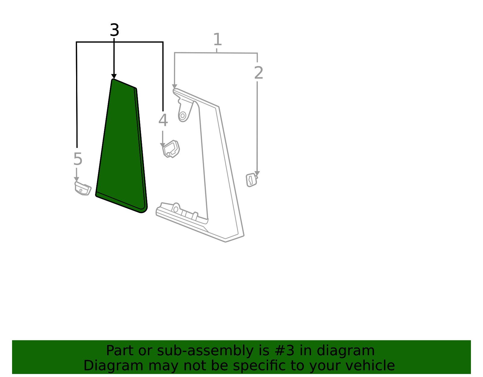 2021-2024 Cadillac Escalade ESV Molding 85604004 GM | GMPartsDirect.com