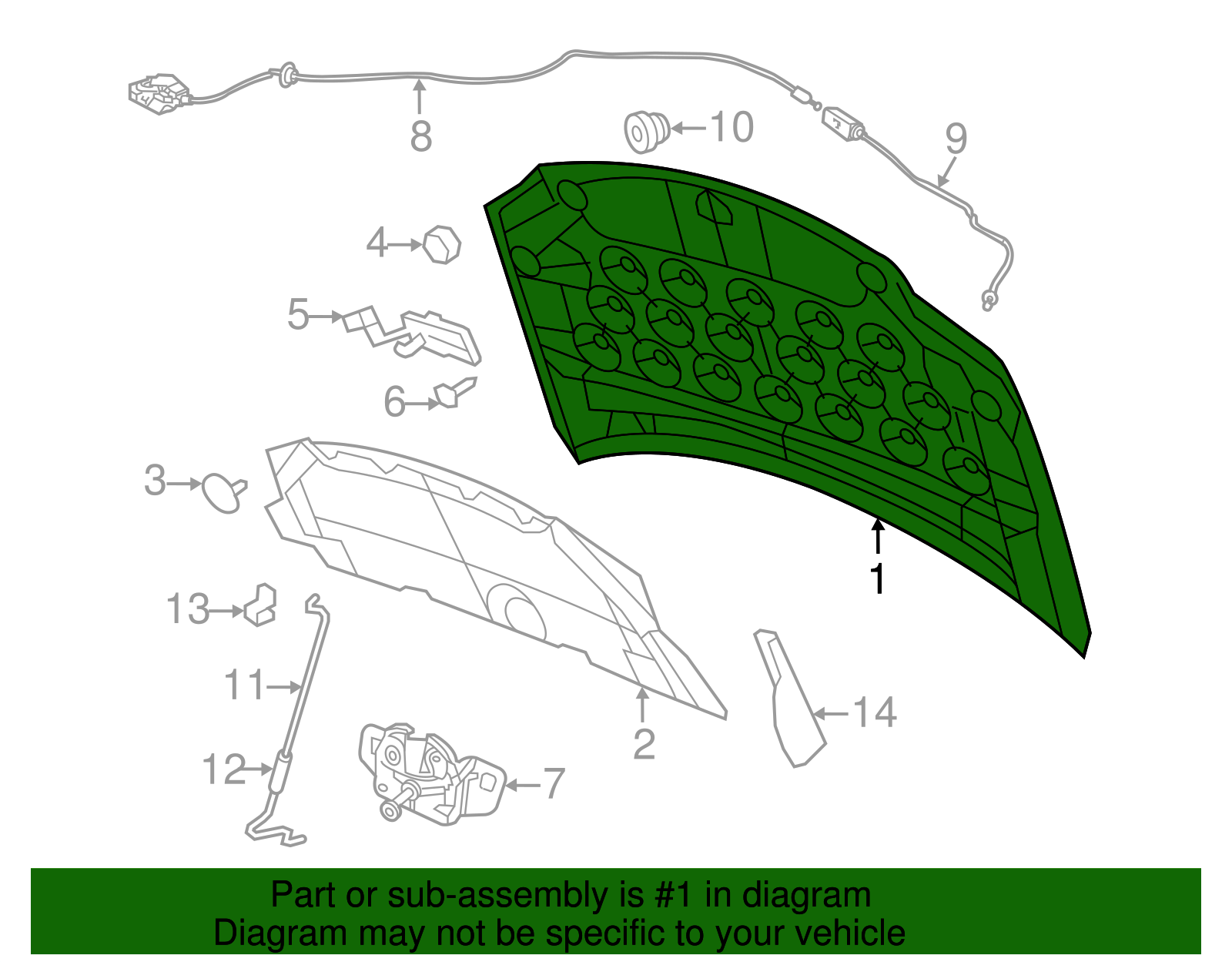 2009-2014 Volkswagen Routan Hood 7B0-823-031-D | OEM VW Parts Haus