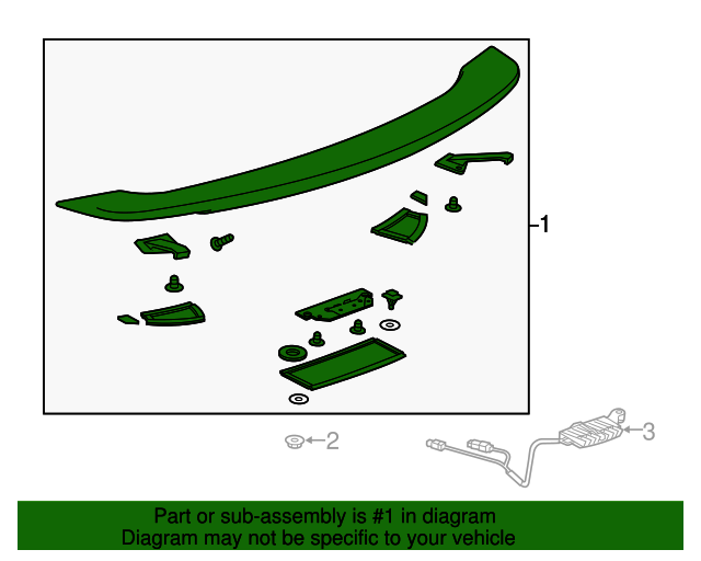 23458148 GM Primed Rear End Spoiler | GM Parts Store