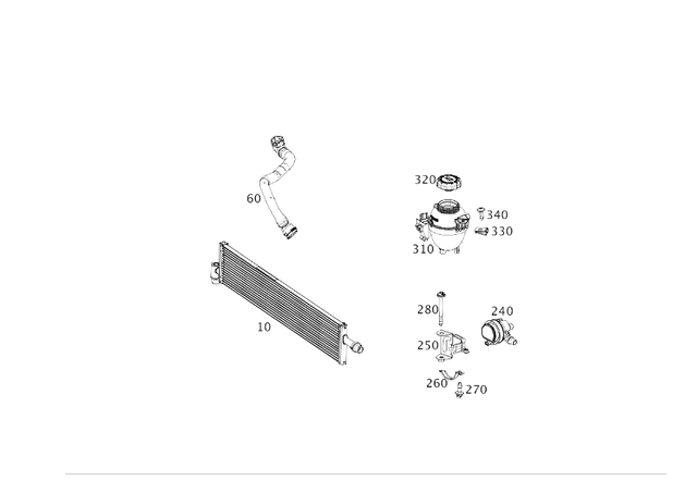 2015-2020 Mercedes-Benz C 300 Coolant Filling Hose 205-501-88-01 ...