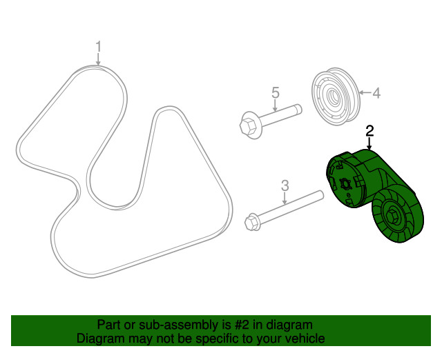 2011-2023 Fiat Tensioner 5184617AD | TascaParts.com