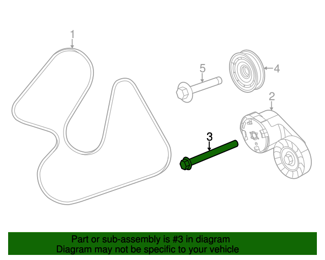 2007-2023 Fiat Tensioner Bolt 6104227AA | TascaParts.com