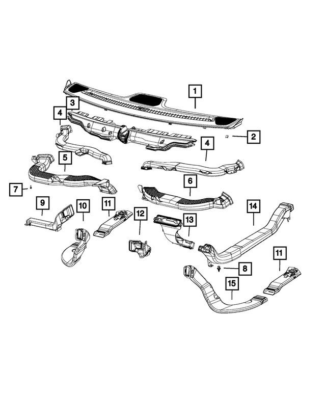 2017-2021 Jeep Compass A/C And Heater Duct 68280454AA | AutoNationParts.com