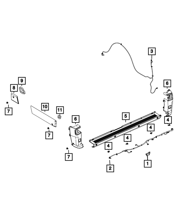 2023 Ram B Pillar Lower Molding, Right 7CR86JXWAB | Mopar eStore