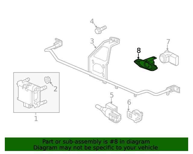 39681-TLA-A01 - Park Sensor Retainer 2020-2022 Honda CR-V | Honda Parts ...