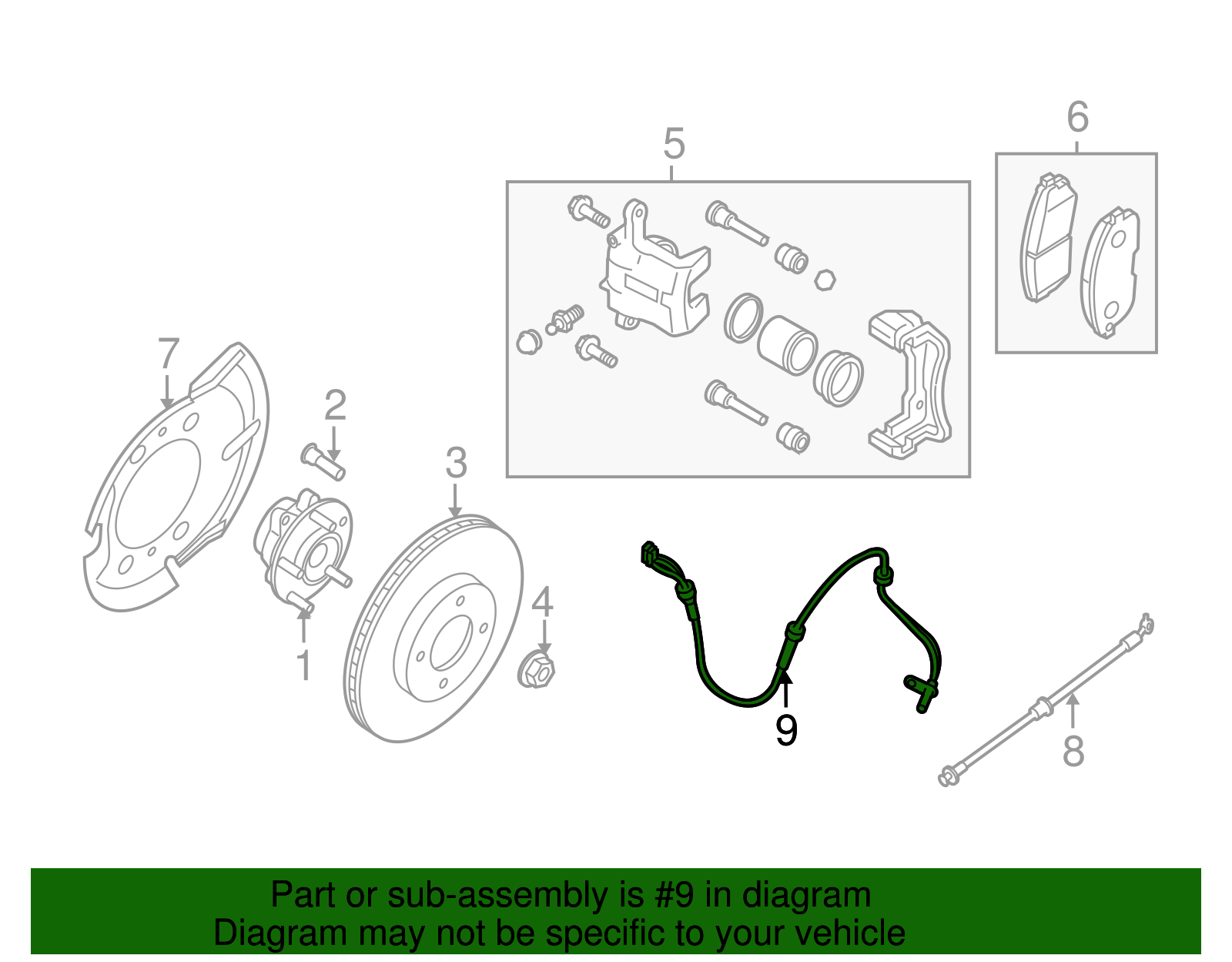 2007-2012 Nissan Sentra Front Speed Sensor 47910-ZT00A | Bill Kay ...