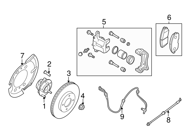 2007-2012 Nissan Sentra Caliper - Driver's Side (LH) 41011-EN00B ...