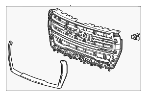 2021-2022 GMC Bright Chrome Front Grille 84835787 | TascaParts.com