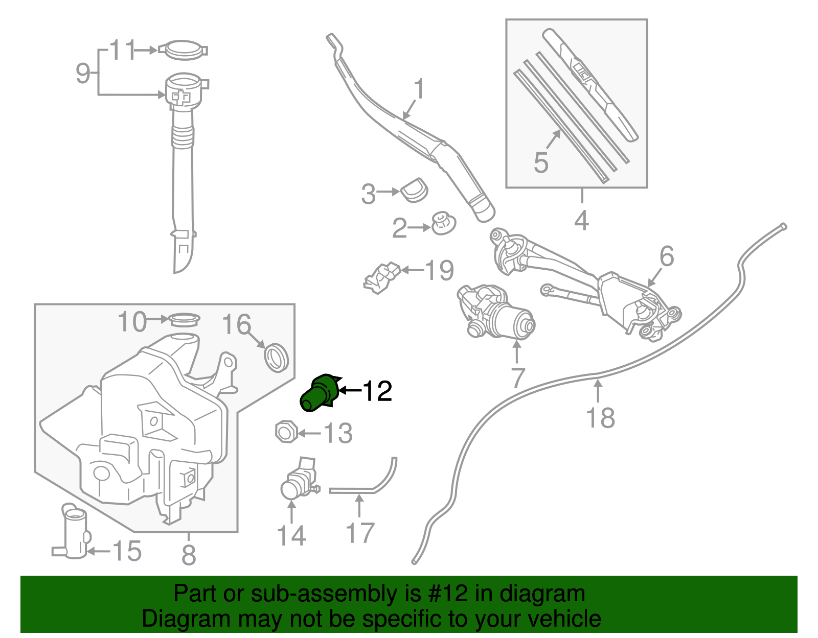 85397-30400 - 2007-2024 Lexus - Washer Fluid Level Sensor | My L Parts