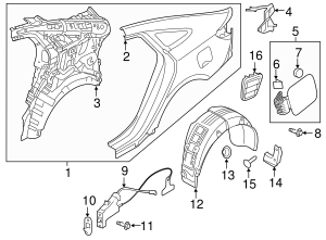 86842-E6000 - Mud Guard 2016-2017 Hyundai Sonata | AutoNationParts.com