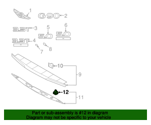 2000-2024 Hyundai Pillar Molding Clip 85818-37000 | OEM Parts Online