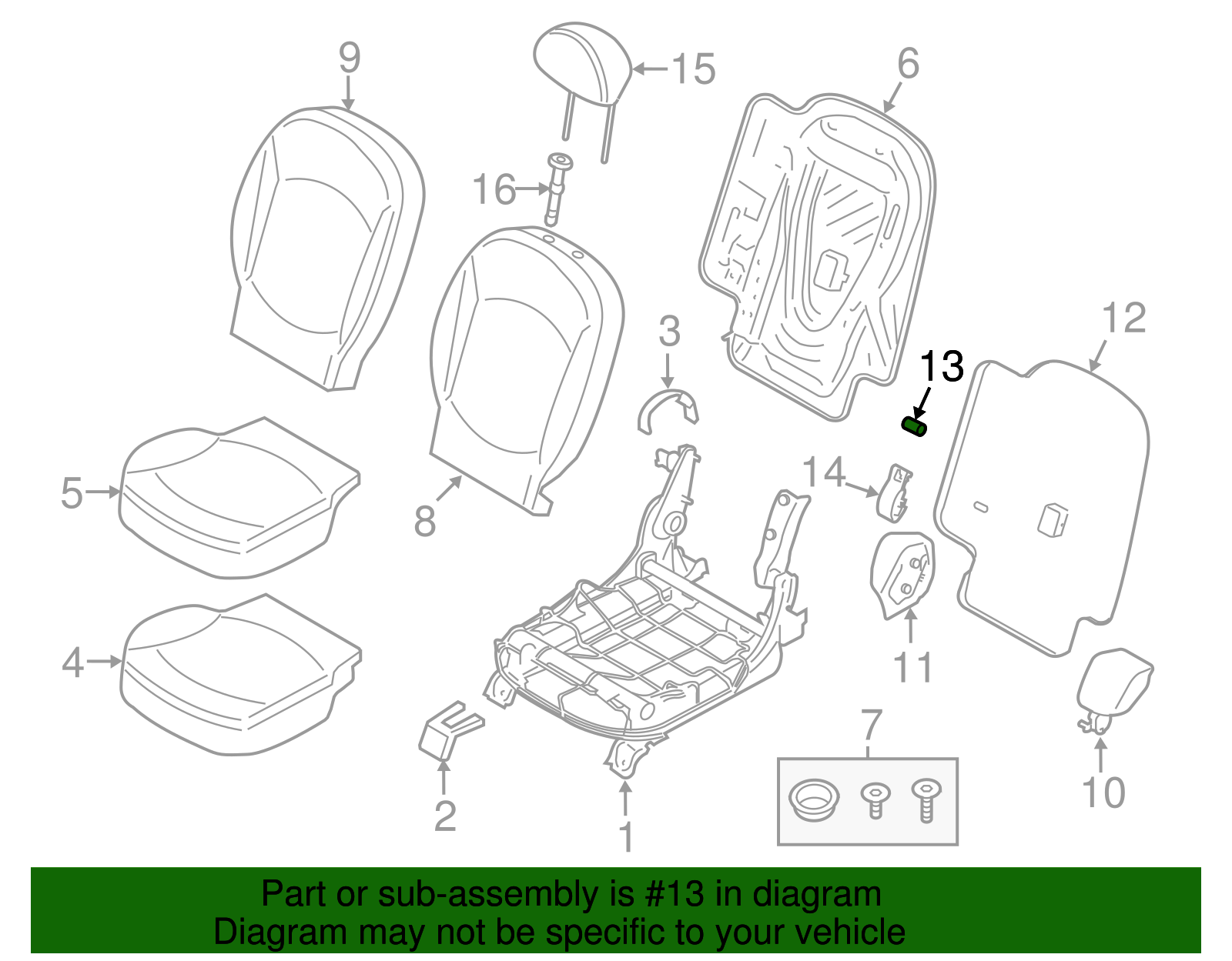 52-20-9-809-861 - High-Quality Seat Back Panel for 2013-2016 Mini ...