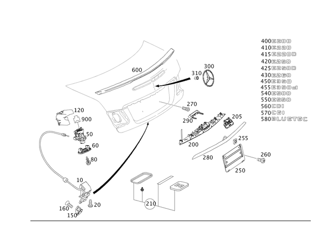 207-750-01-00 - Handle Strip 2012-2017 Mercedes-Benz | Mercedes-Benz ...