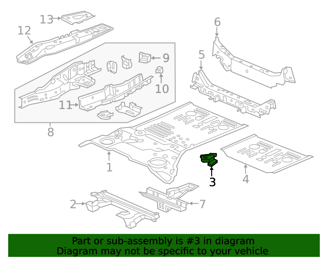 2020-2024 Acura RDX Spare Carrier 74711-TJB-A01 | Acura Parts World