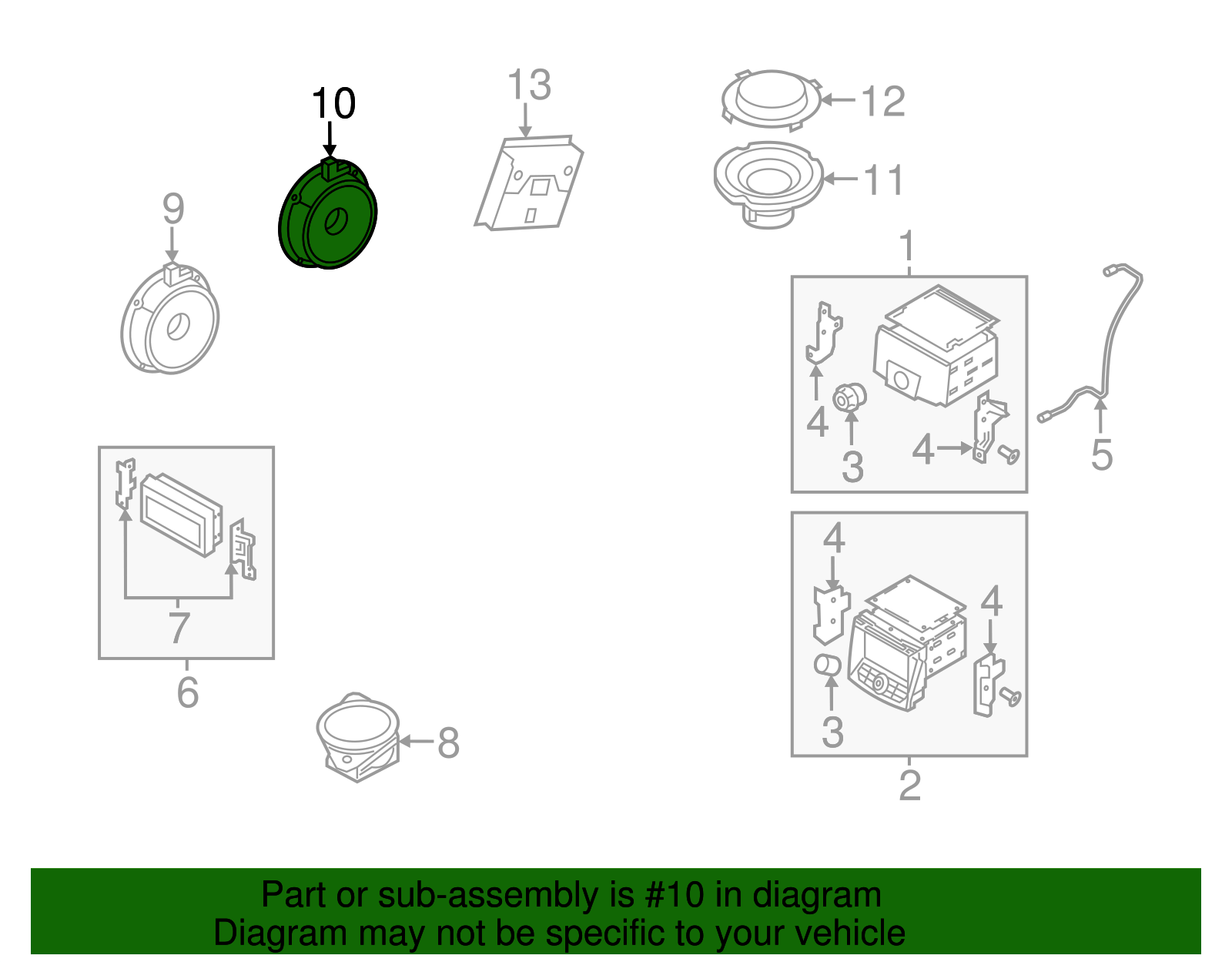 96340-3S300 - Speaker 2011-2014 Hyundai Sonata | AutoNation Parts