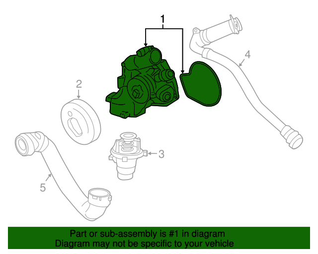 11517846361 - 2015-2021 BMW Water Pump (11-51-7-846-361) | BMW of South ...