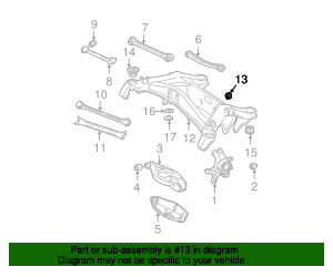 129-351-21-42 - Suspension Cross-Member Rubber Mount 1996-2015 Mercedes ...