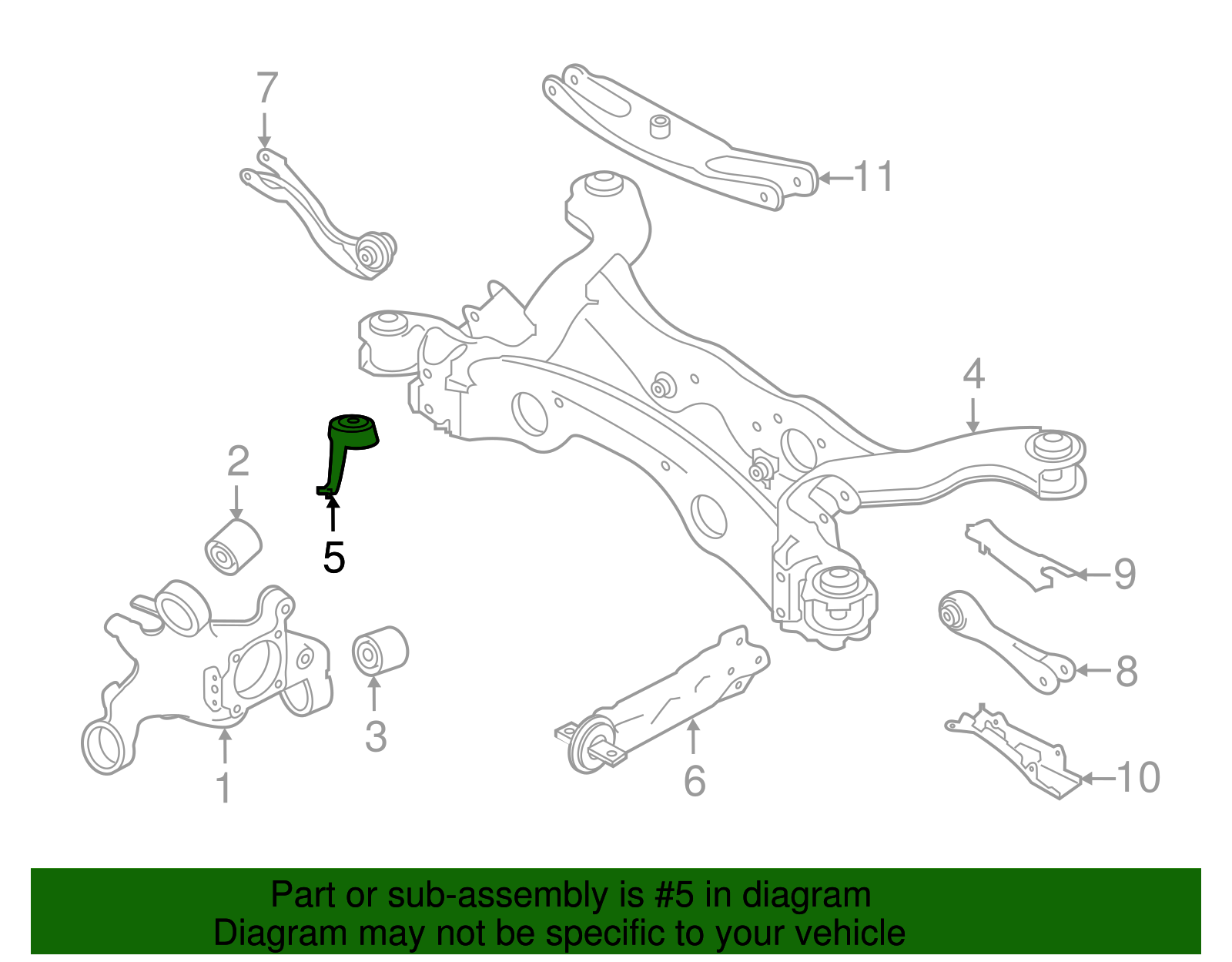 2017-2019 Infiniti QX30 Suspension Cross-Member Stopper 55475-5DA0A ...