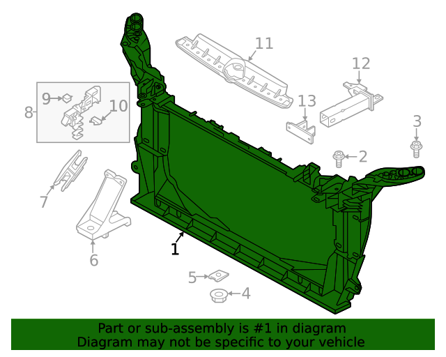 2021-2024 Audi Radiator Support 4K0-805-594-B | Audi USA Parts