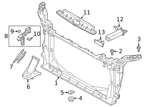 2021-2024 Audi Radiator Support 4K0-805-594-B | Audi USA Parts