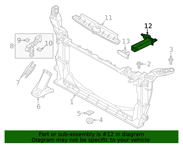 2021-2024 Audi Side Brace 4K0-802-073 | Audi USA Parts