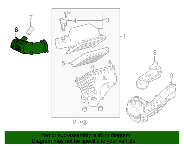 2015-2021 Lexus Intake Hose 17881-36150 | OEM Parts Online