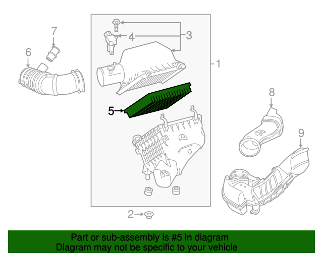 2010-2022 Lexus Air Filter 17801-0P051 | OEM Parts Online