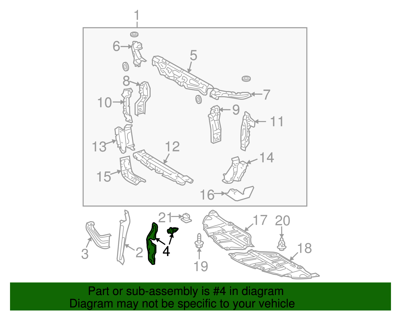 2002-2008 Toyota Deflector 53293-06020 | Toyota Parts Center