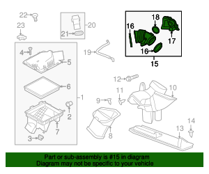 2012-2016 Buick LaCrosse Air Cleaner Outlet Duct 20999632 | GM Parts Center