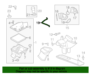 2010-2011 Buick LaCrosse PCV Valve Tubing 12611749 GM | GMPartsDirect.com